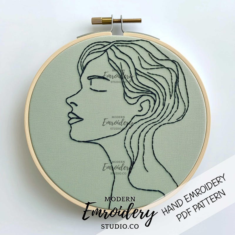 Line Art Embroidery - Etsy