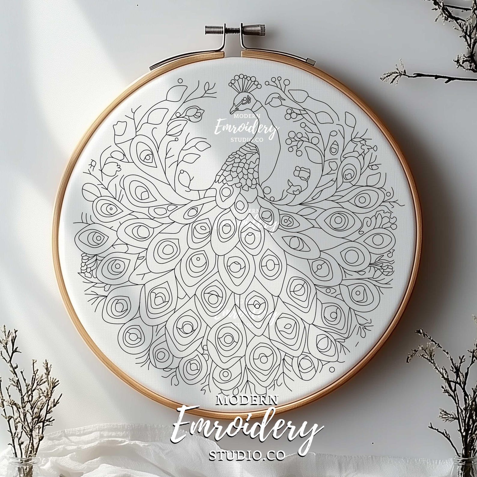Peacock Embroidery Pattern | Festive Bird Hand Embroidery PDF | Ornate ...