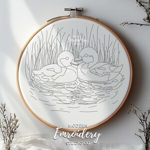 Ducklings Embroidery Pattern | Cute Baby Ducks Hand Embroidery PDF ...