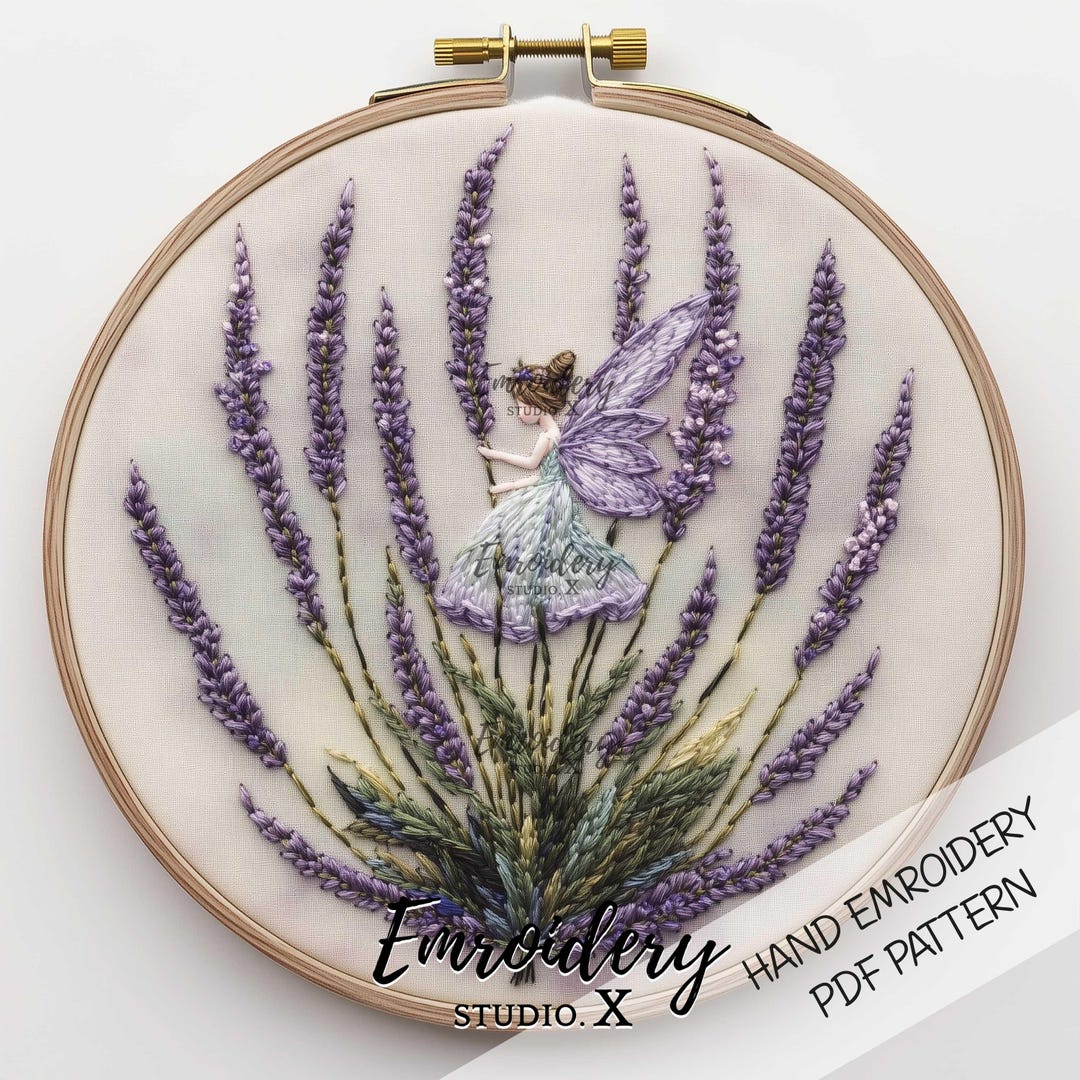 Whimsical Floral Fairy Embroidery Pattern - Instant Download PDF ...