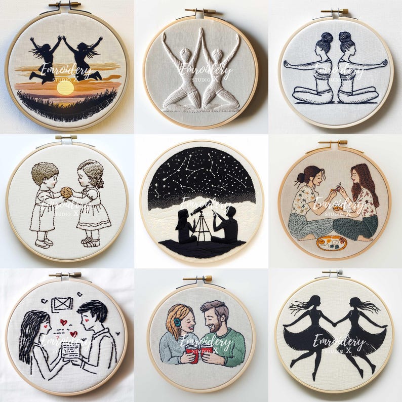 Friendship Day Embroidery Bundle | Hand Embroidery PDF for Best Friend ...