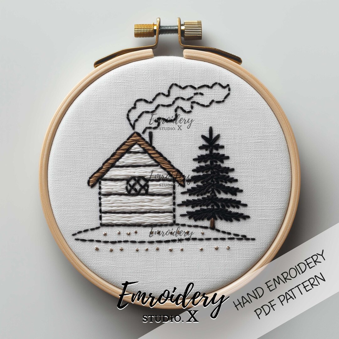 Winter Village Embroidery PDF File - Hand Embroidery Design for DIY ...