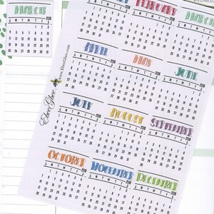 FANCY MINI CALENDAR Planner Stickers Beecolorful - Etsy