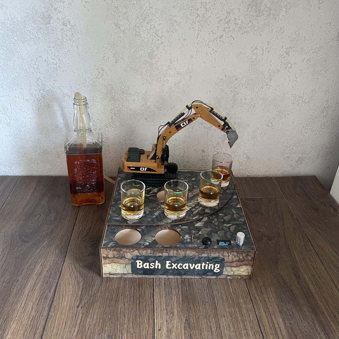 Funny Boss Gift – Excavator Alcohol Pourer for New Business & Civil ...