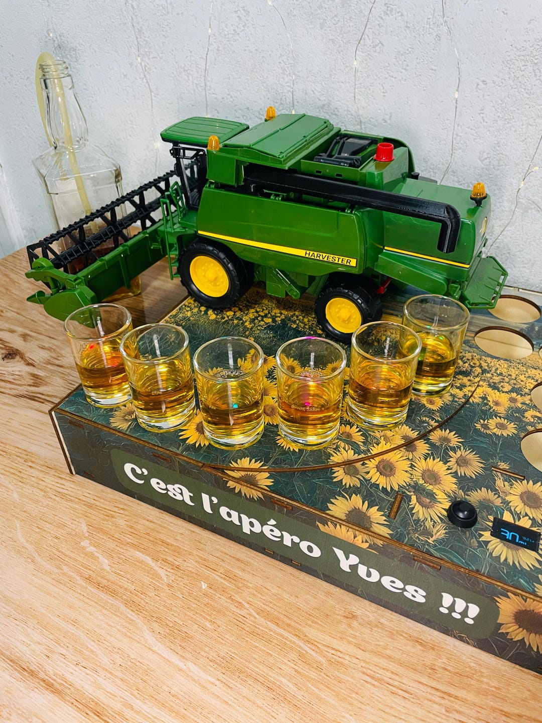 Combine Design Whiskey Dispenser for Farmer Dad Gift and Cowboy Decor ...