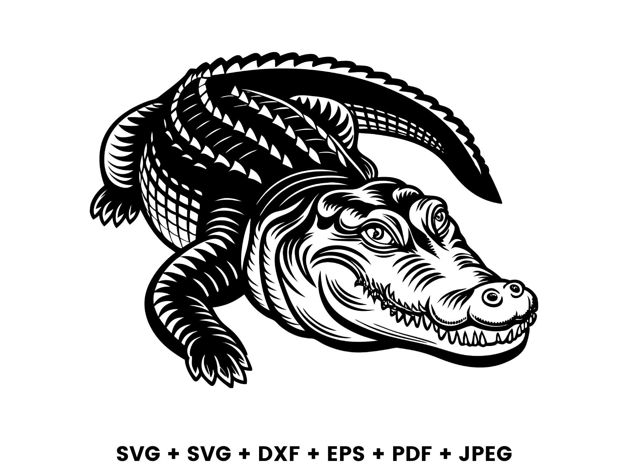 Cute Crocodile Svg Png Dxf Eps Vector Graphic Cut File, Animal ...