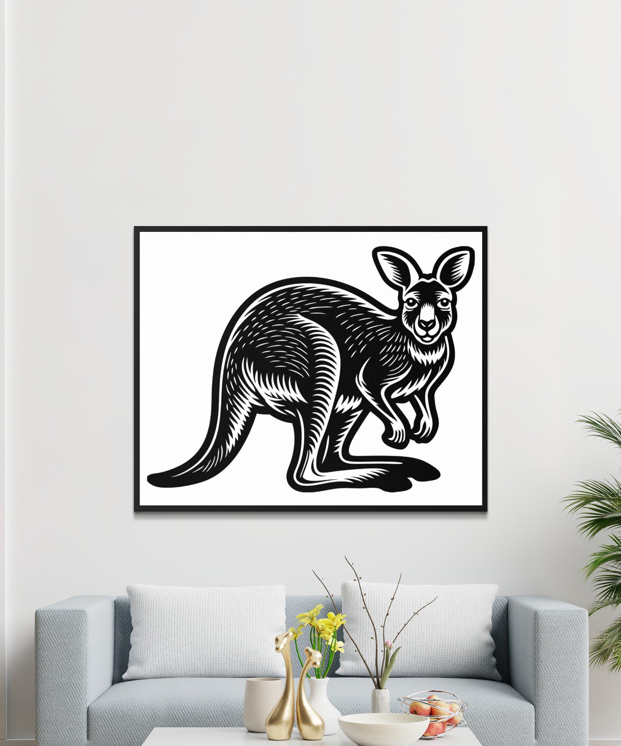 Cute Kangaroo Svg Png Dxf Eps Vector Graphic Cut File, Animal ...
