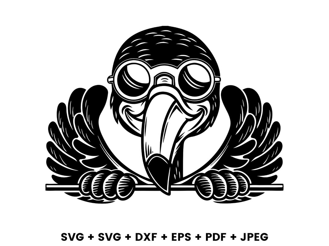 Peeking Flamingo With Sunglasses Svg Png Dxf Eps Vector Graphic Cut ...