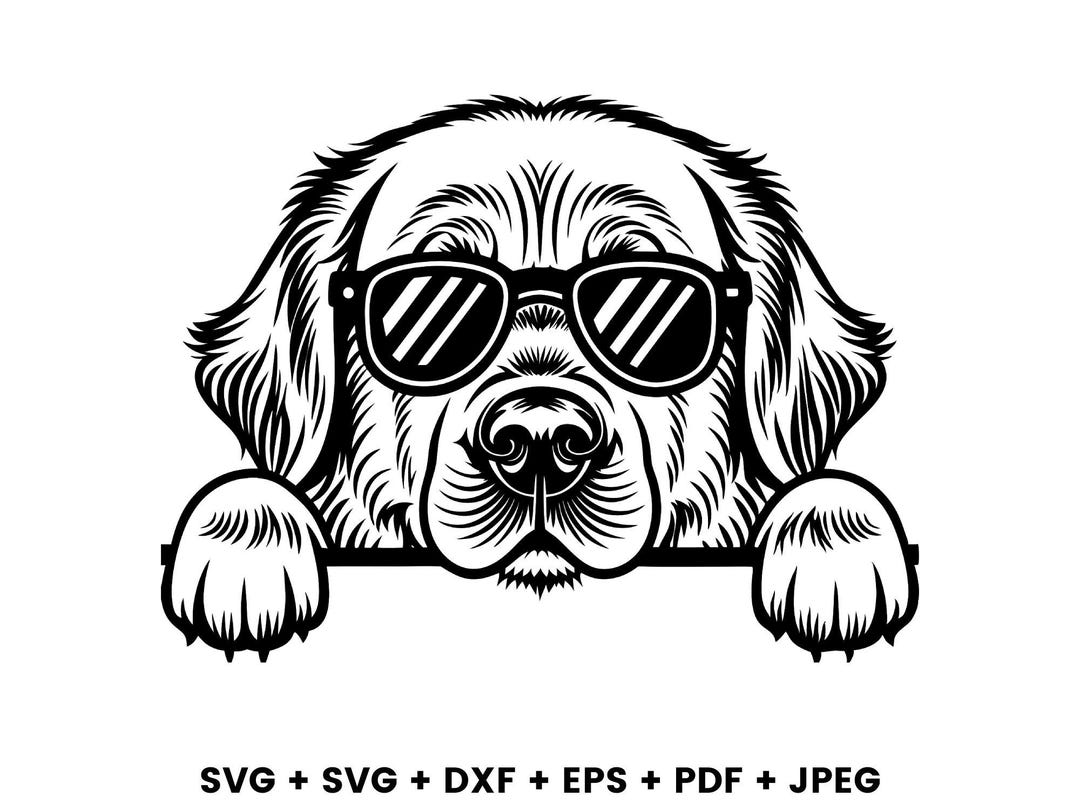 Cute Labrador Retriever Dog Svg Png Dxf Eps, Vector Graphic Cut File ...