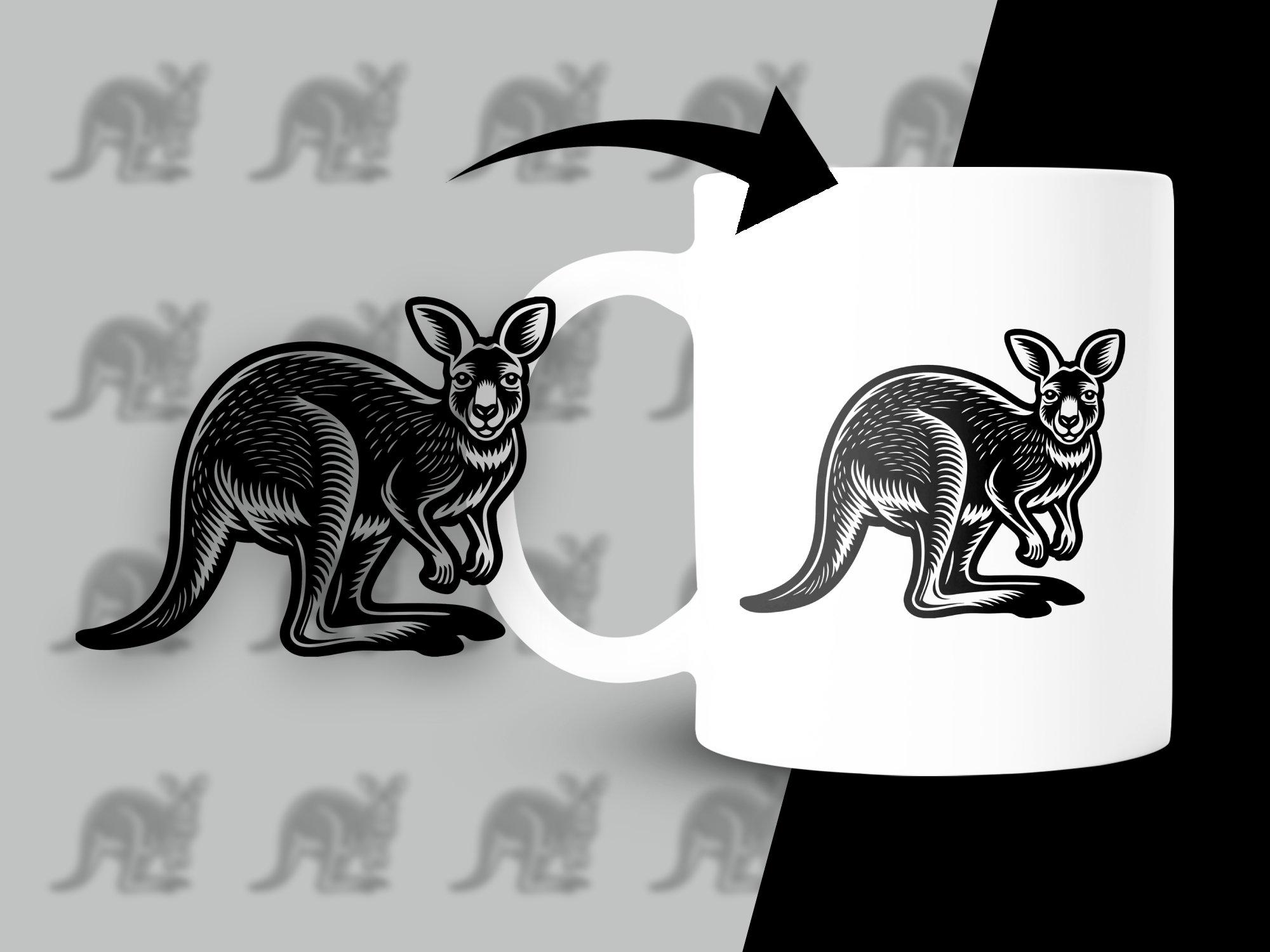 Cute Kangaroo Svg Png Dxf Eps Vector Graphic Cut File, Animal ...