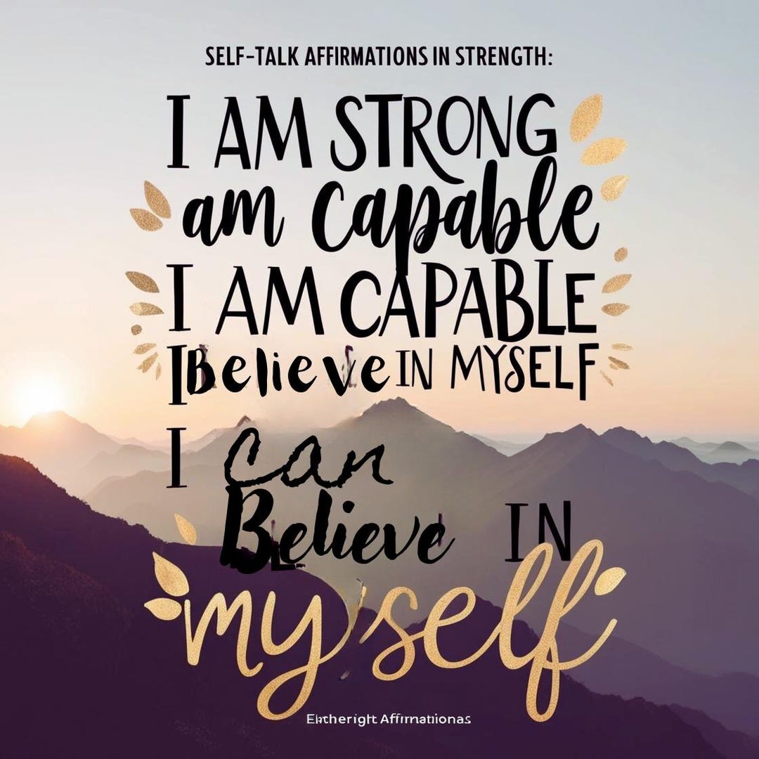 Self-talk Affirmations for Inner Strength - Etsy