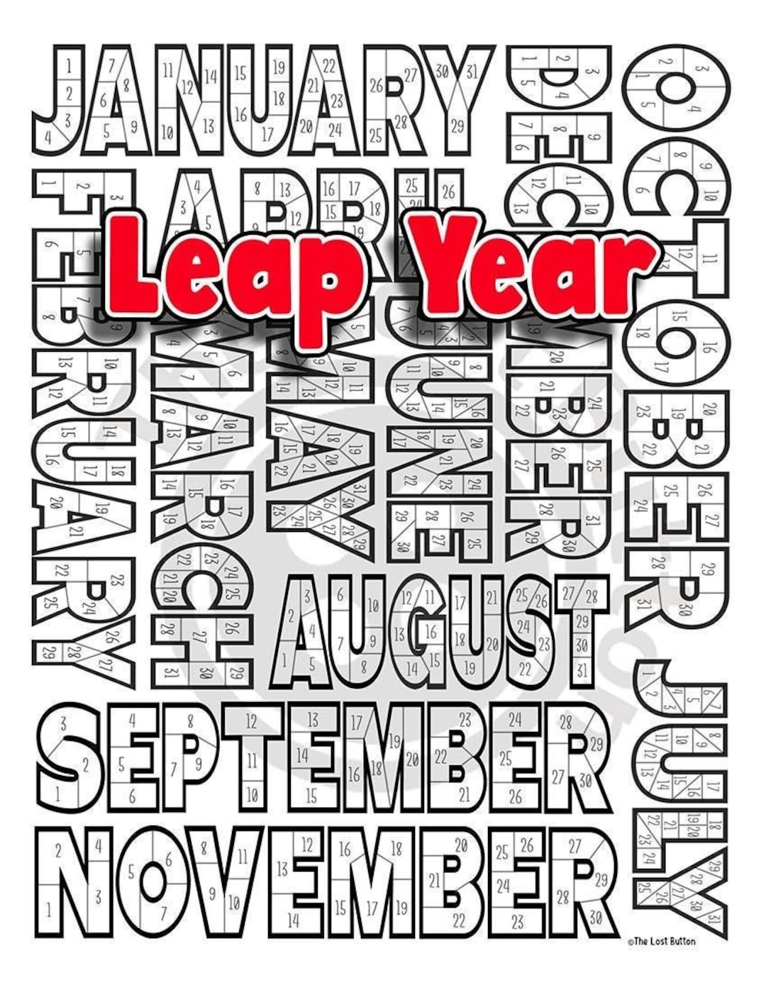 2024 LEAP YEAR - 366 - Habit Tracker, Download PDF, Daily Fitness ...