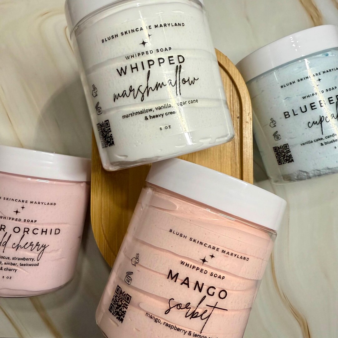 8oz Whipped Soap - Multiple Scent Options, Cream Bath Butter, Natural Soap, Bath Wash, Hand Face ...