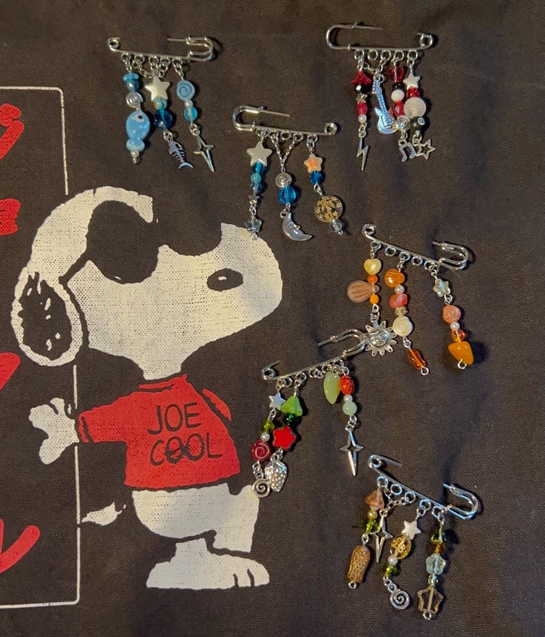 Safety Pin Bag Charms!! - Etsy