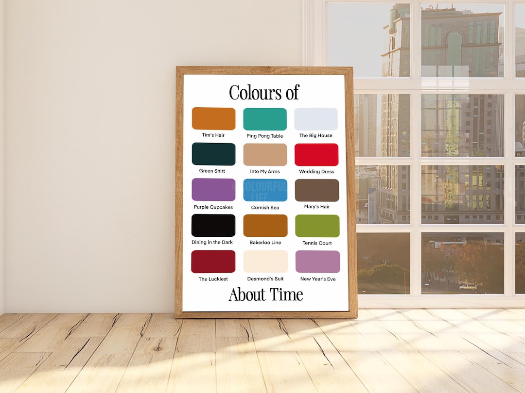 About Time Colour Palette Print | Feature Wall Art Print | Film Art ...