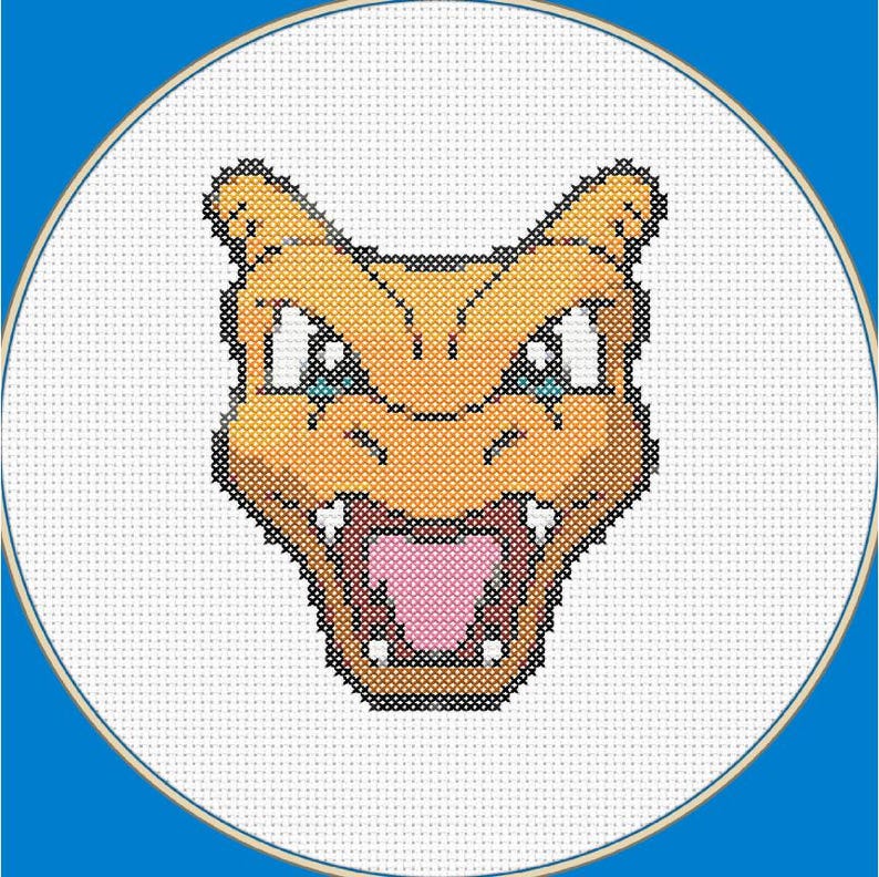 Pokemon Charizard Emoji Cross Stitch Pattern Gotta Stitch Em All - Etsy ...