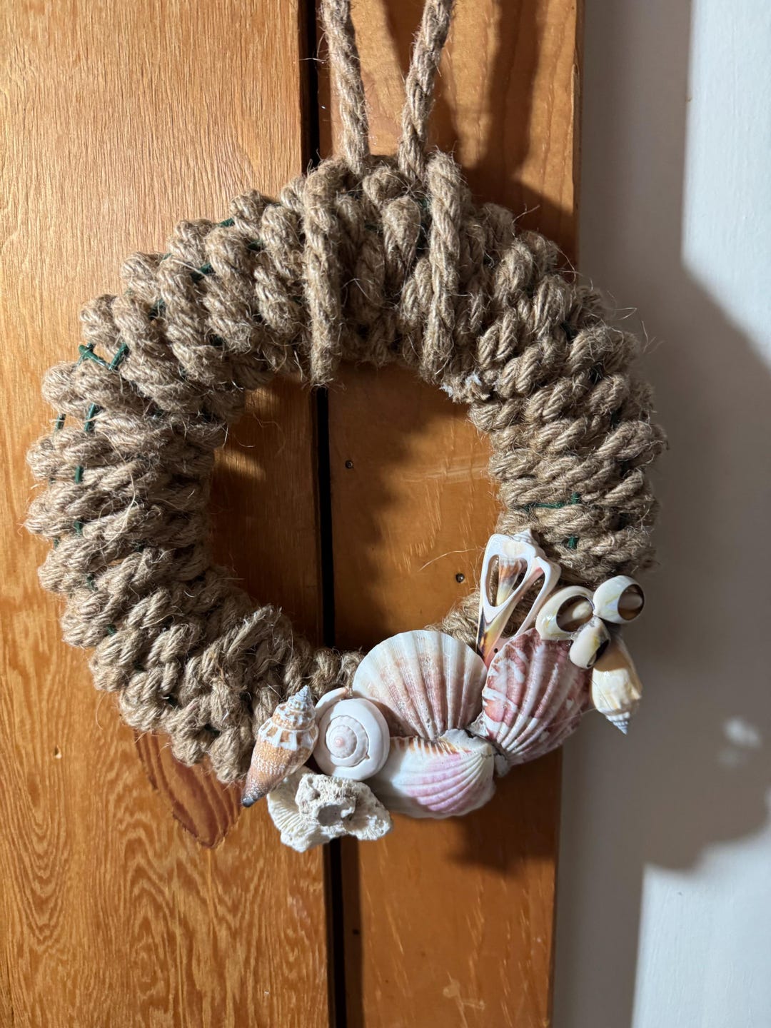 Jute Rope Seashell Wreath 8inch - Etsy