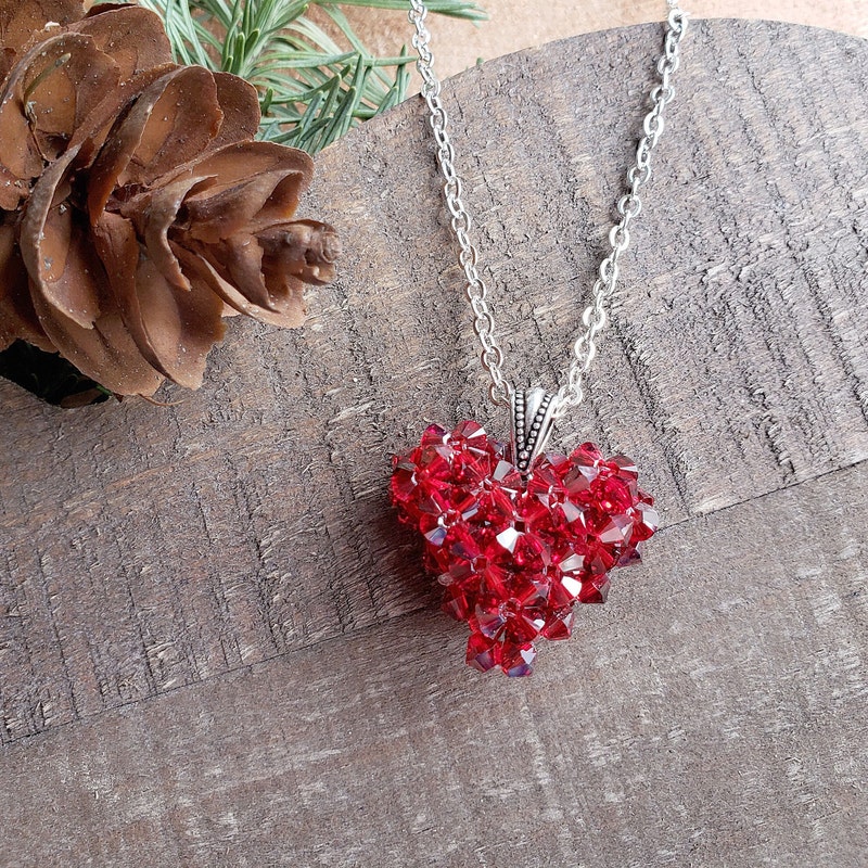 Red Crystal Heart - Etsy
