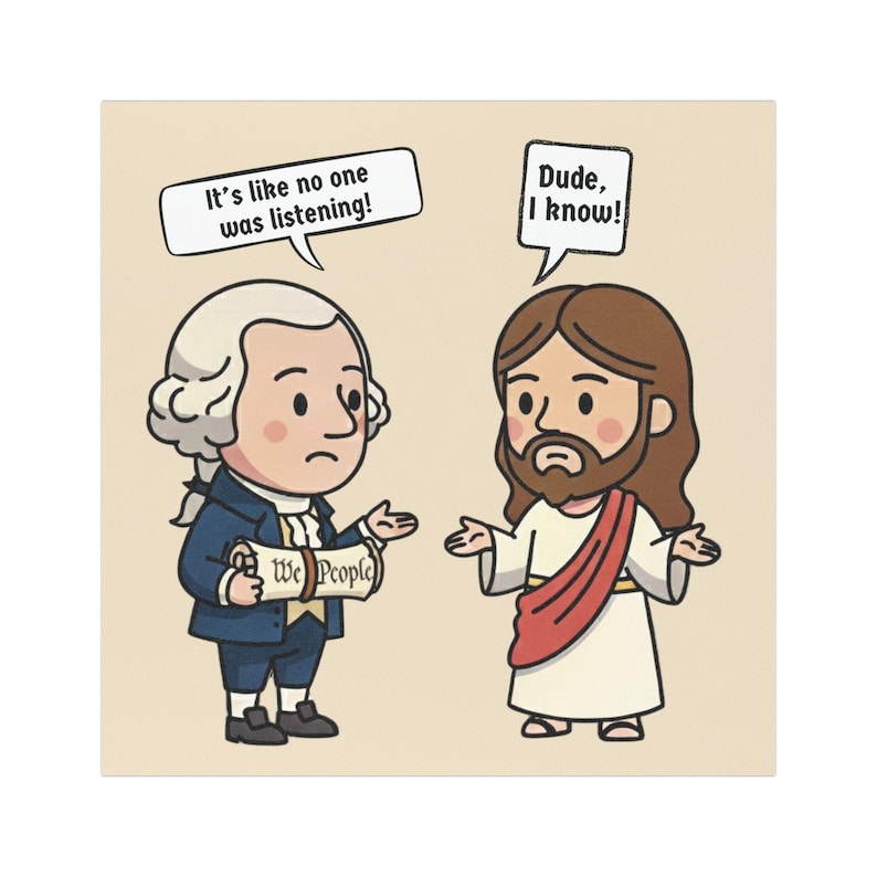 Funny Political Magnet, Jesus and George Washington Founding Fathers ...