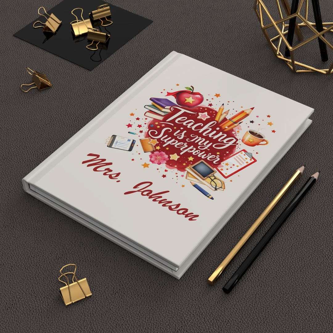 Personalized Teacher Writing Journal, Custom Teacher Notebook, Gift for ...