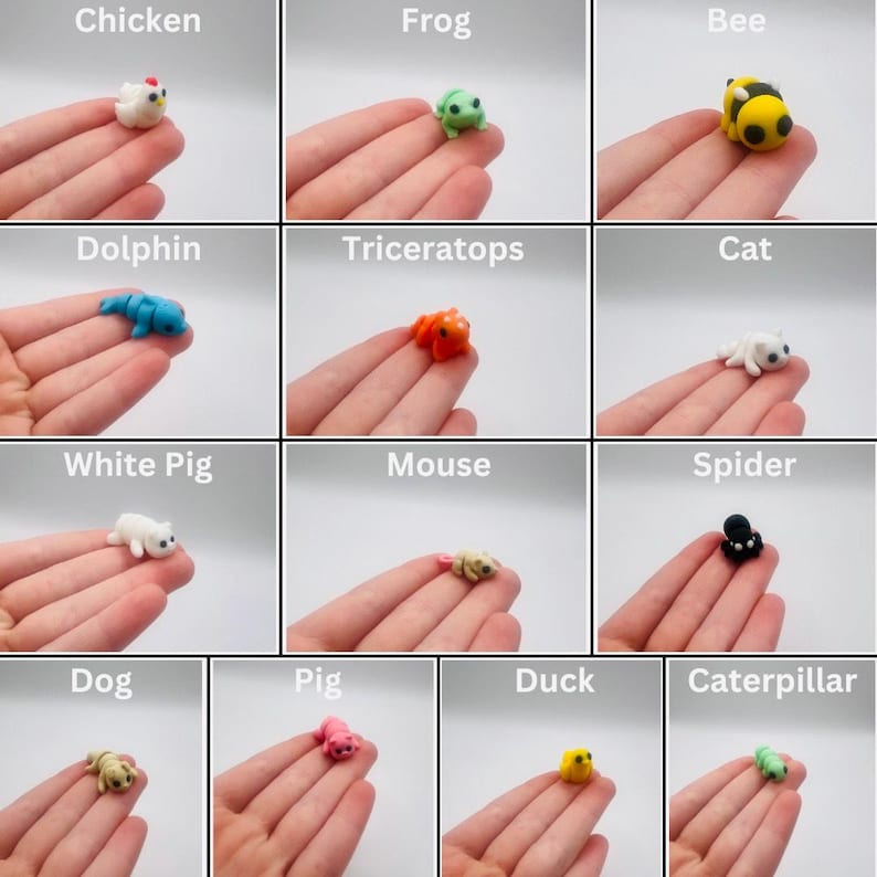Mystery Micro Mini 3D Printed Articulated Animals - Etsy