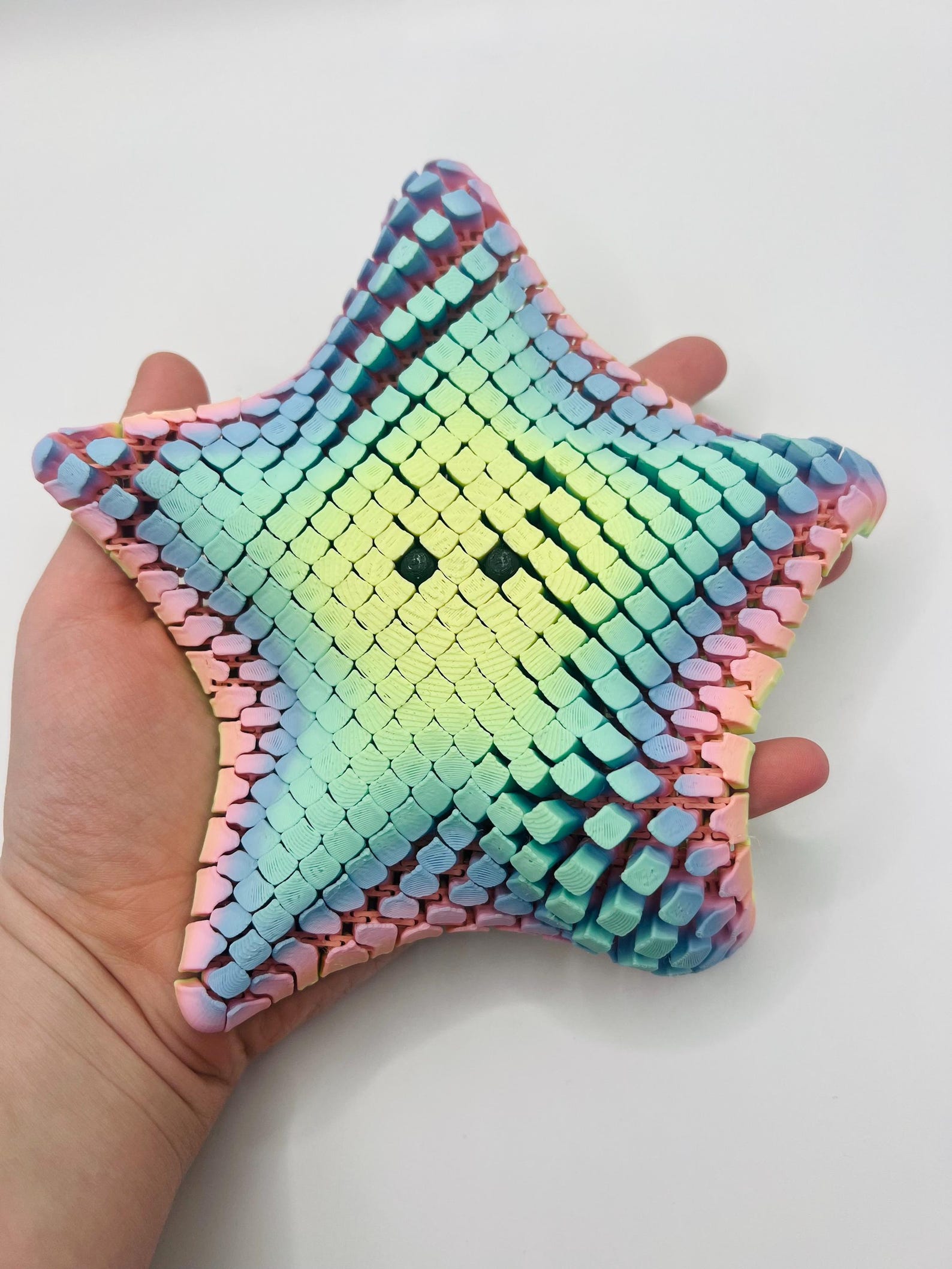3D Printed Rainbow Starfish Fidget, Desk Decor - Etsy