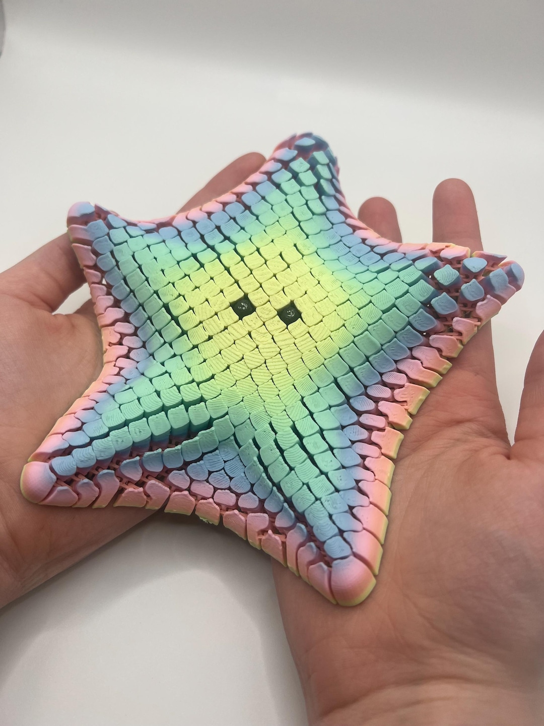 3D Printed Rainbow Starfish Fidget, Desk Decor - Etsy