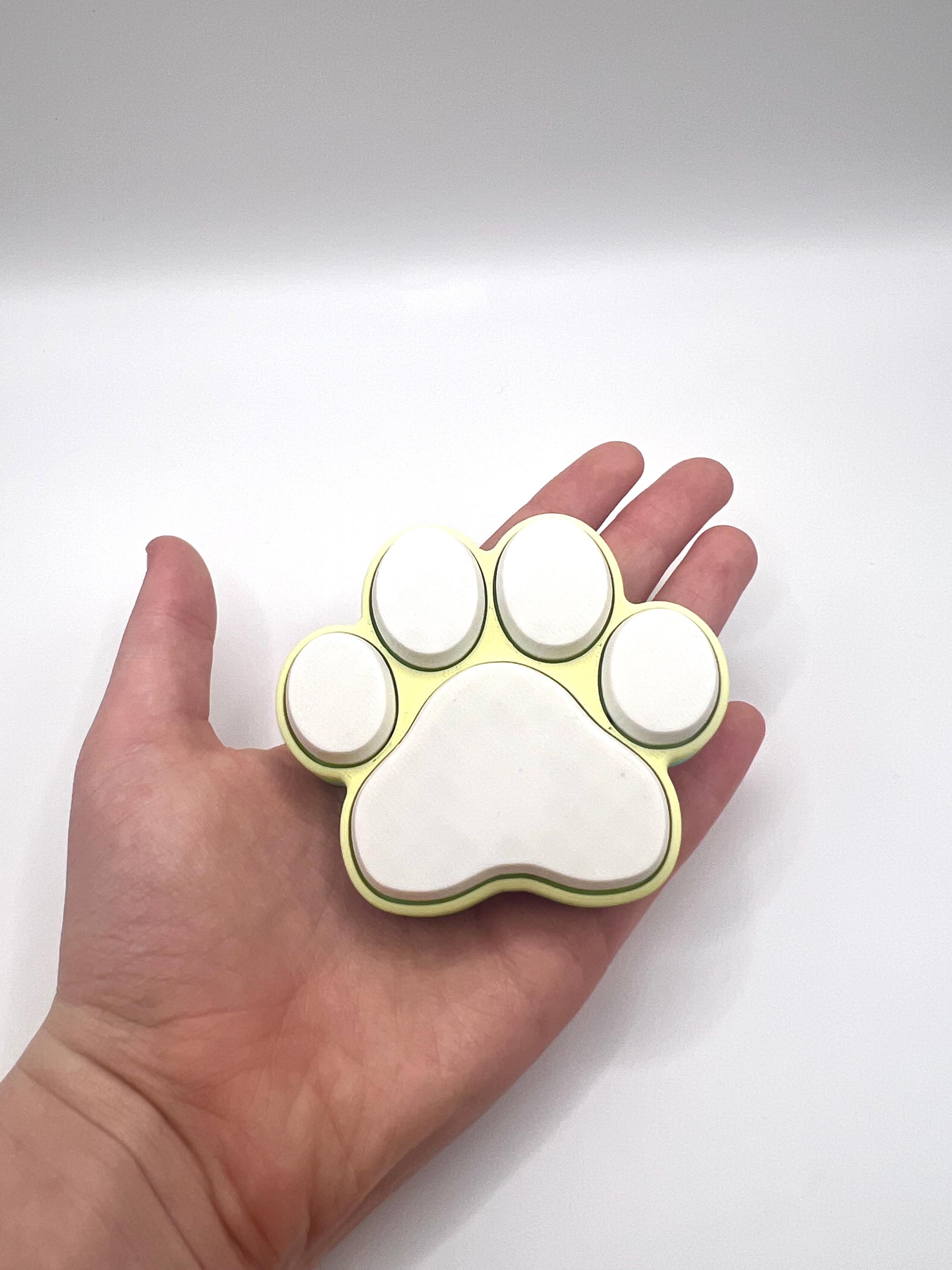 3D Printed Rainbow Paw Clicker: ASMR Fidget Toy, Stress Relief - Etsy