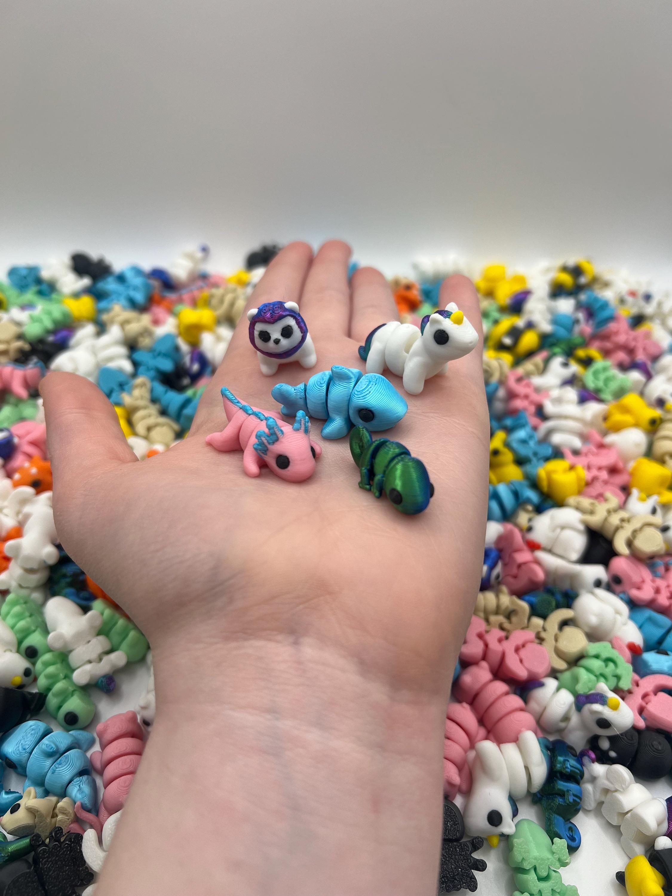 Mystery Micro Mini 3D Printed Articulated Animals, 3D Printed, Mini ...