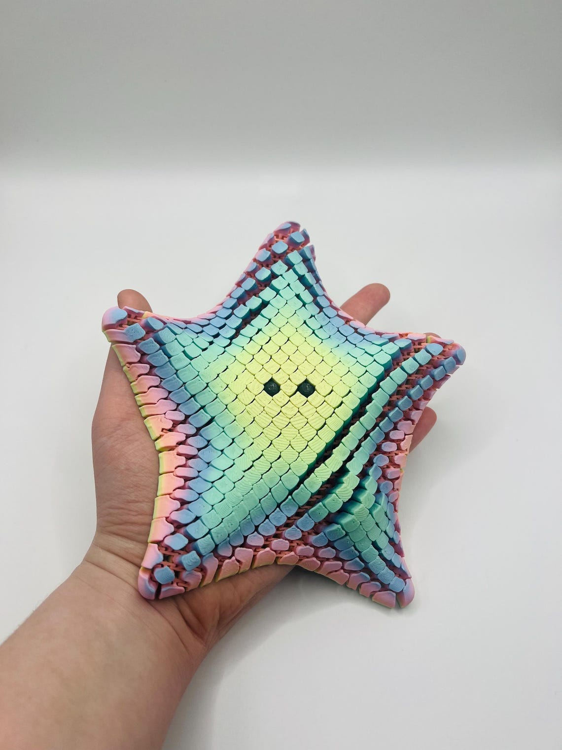 3D Printed Rainbow Starfish Fidget, Desk Decor - Etsy