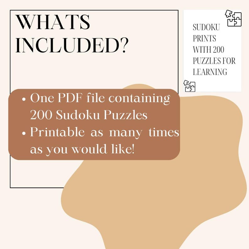 200 Printable Sudoku Puzzles Pack – Instant Download | Fun ...