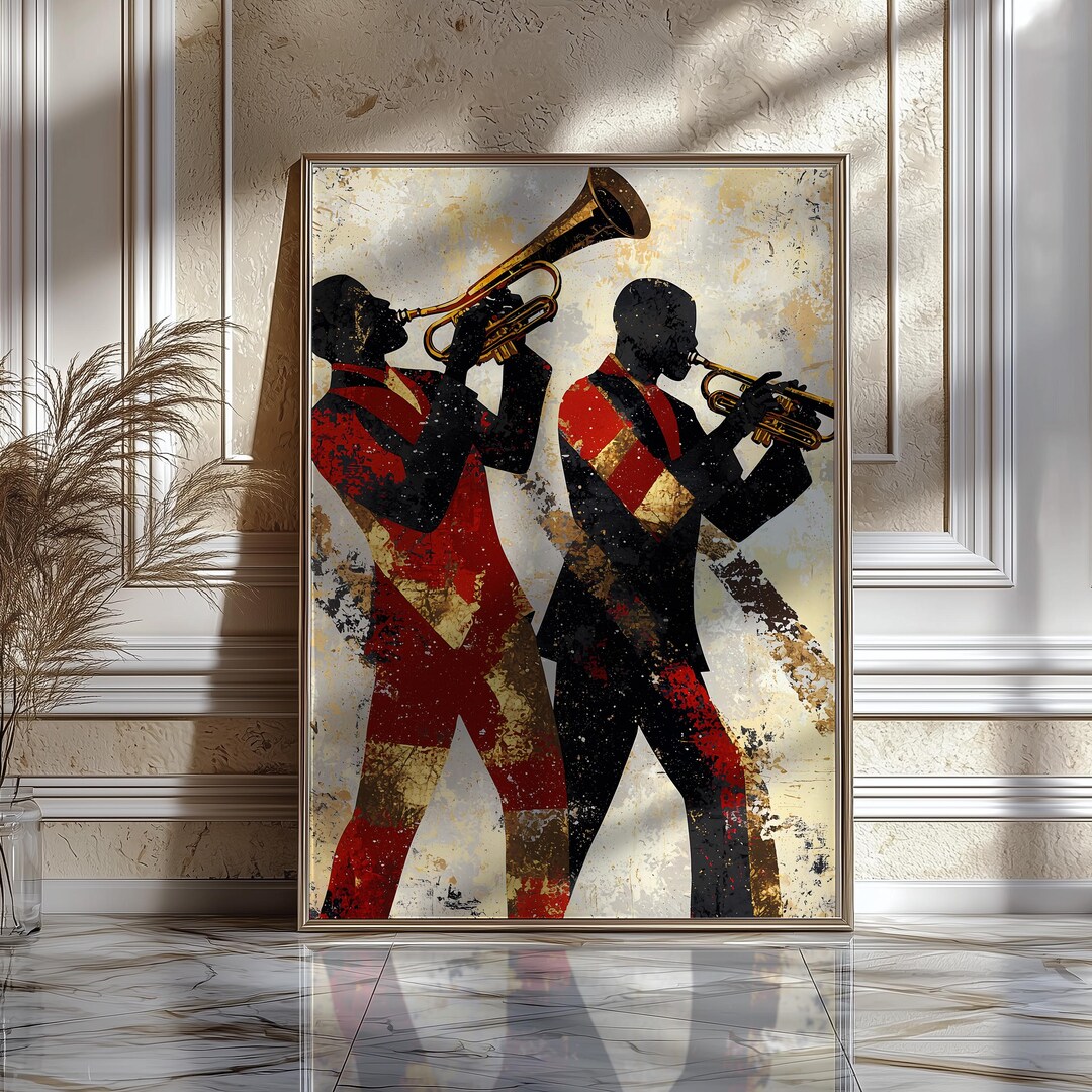 Retro Jazz Music Print: Vintage Record Eclectic Wall Art, Trendy Art ...