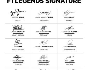 Formula 1 F1 Popular Driver Vector Logos High-quality Digital Files ai ...