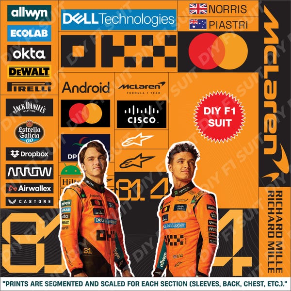 F1 Stickers Race - Etsy