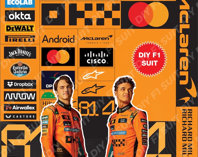 2025 Mclaren F1 Racing Suit Sticker Decal Logo Pack – Print & Cut Ready ...