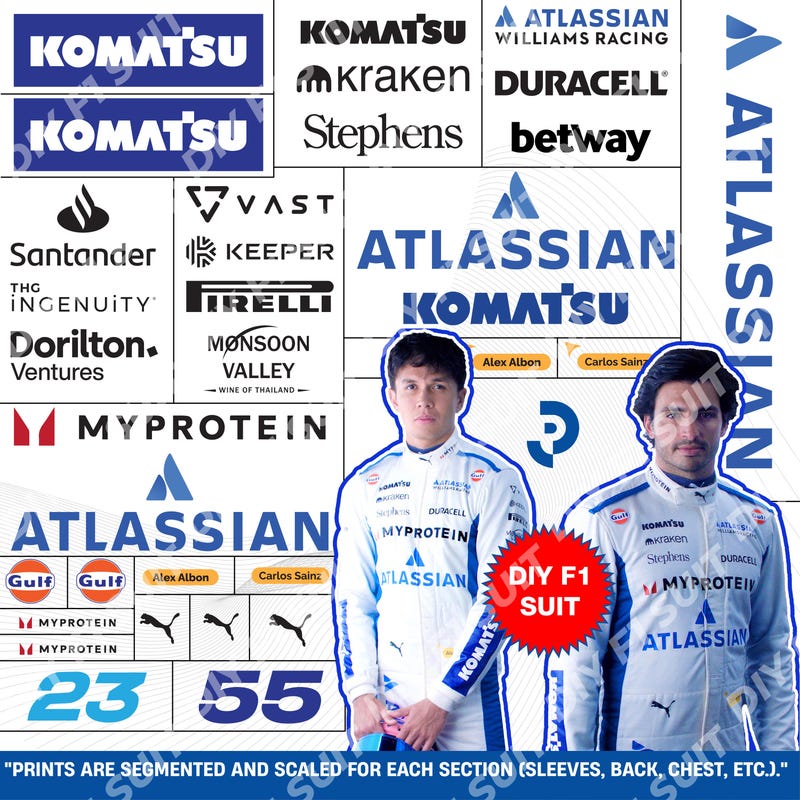 Williams F1 Suit Stickers - Etsy