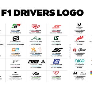 Formula 1 F1 Popular Driver Vector Logos High-quality Digital Files ai ...