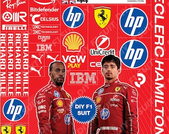 Paquete de calcomanías y logotipos para el mono de F1 de la Scuderia ...