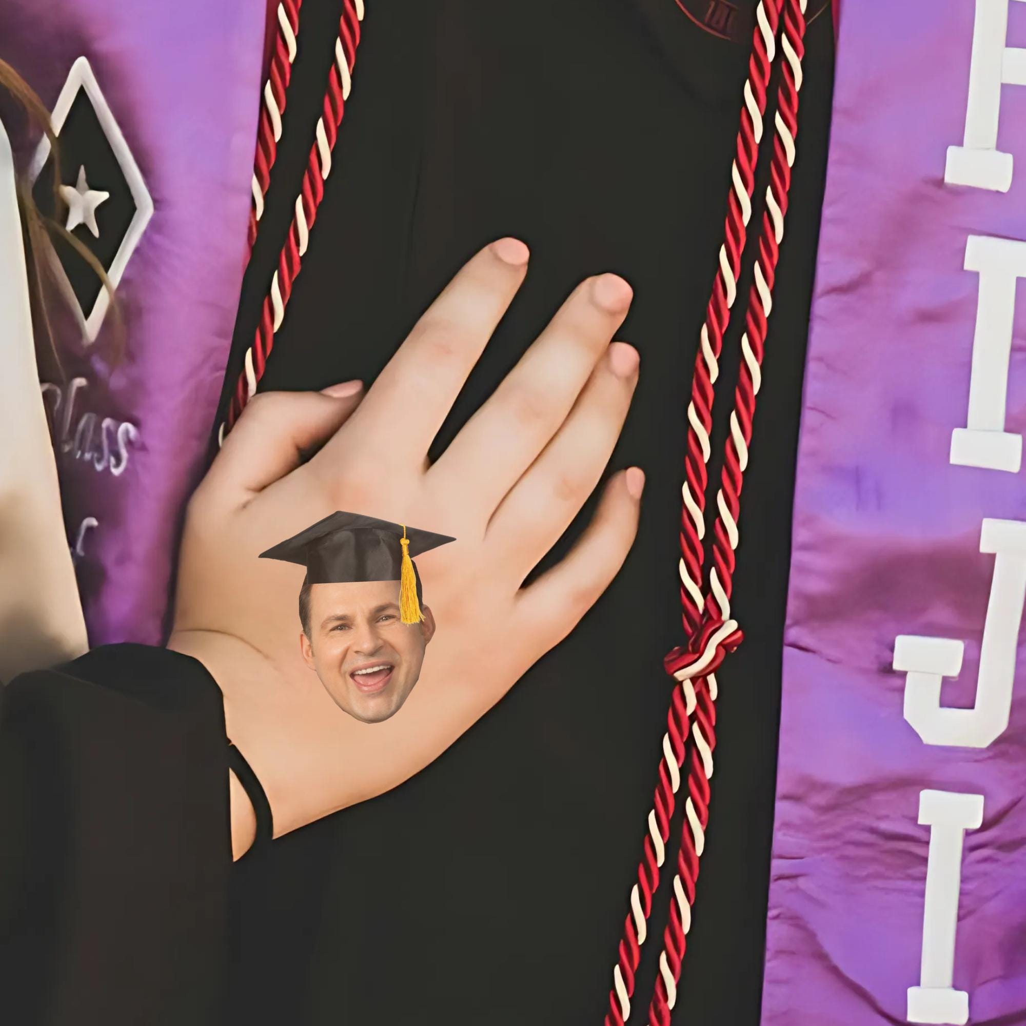 Custom Grad Ceremony Temporary Tattoo Personalized Graduate Face Grad ...