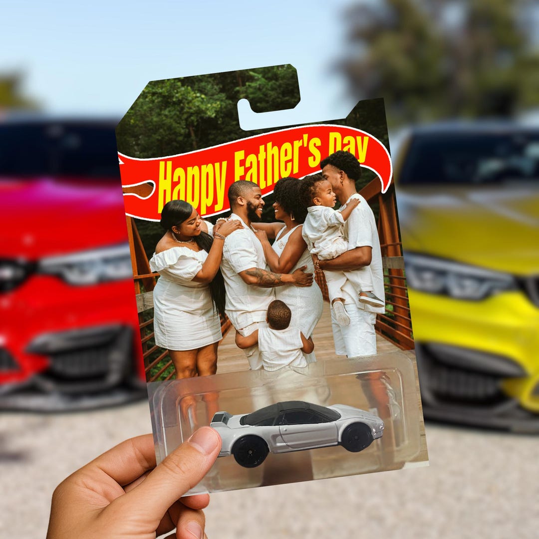 Custom Hot Wheel Car, Father's Day Gift, Gift for Dad, Your Photo Happy ...