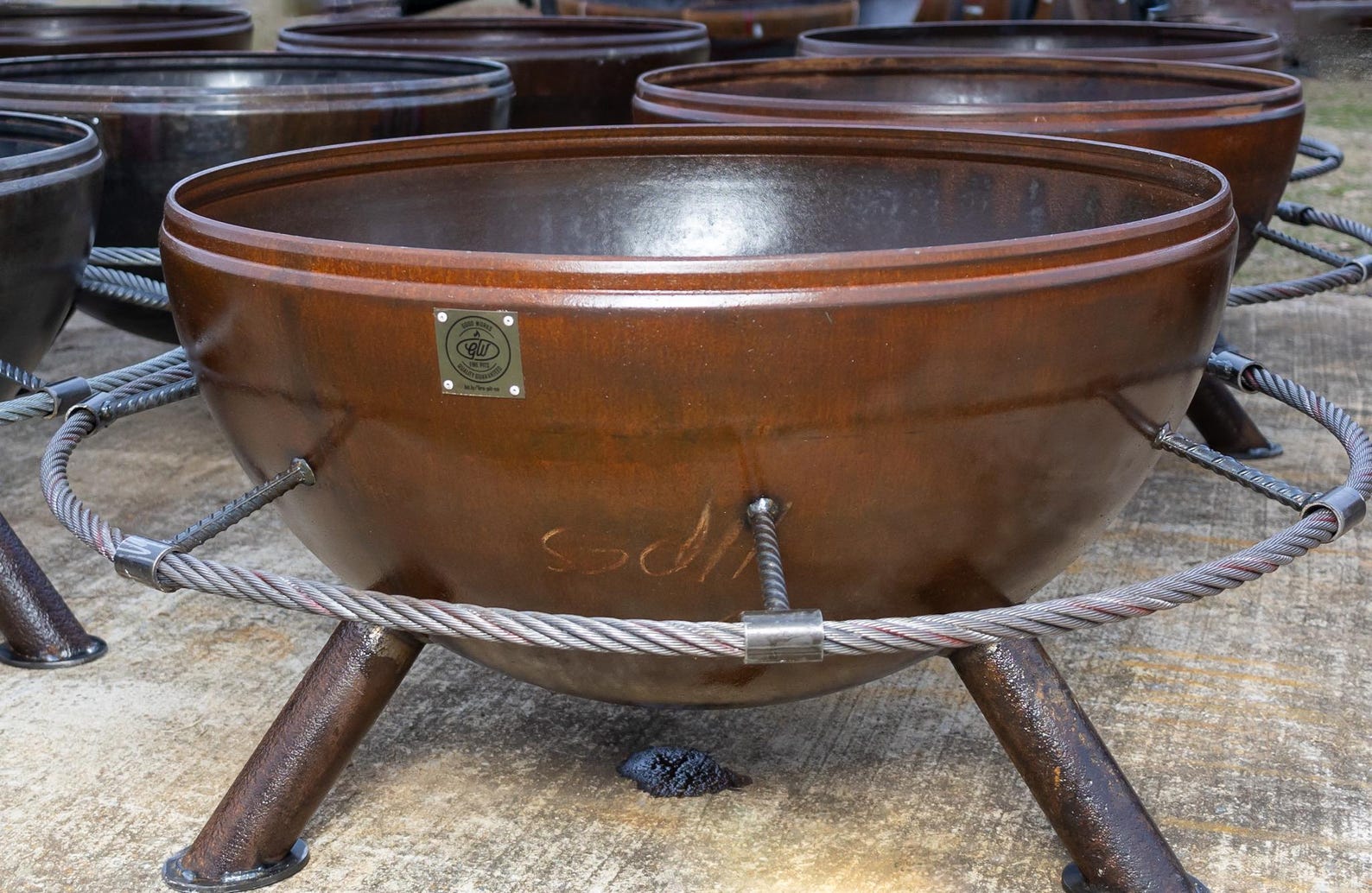 37" Fire Pit W/footrest - Etsy