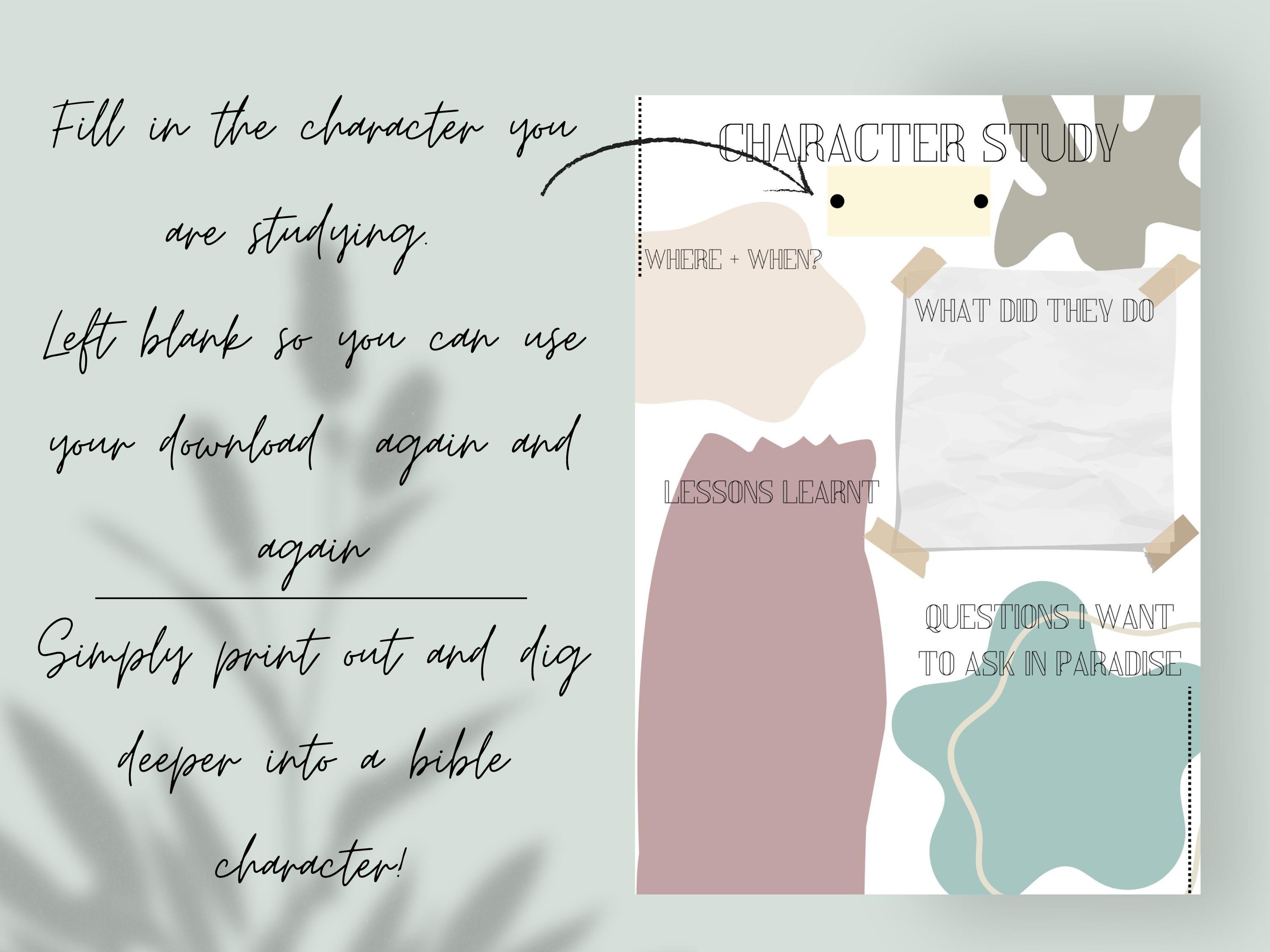 Bible Character Study Project | JW | Download | Printable | Bible ...
