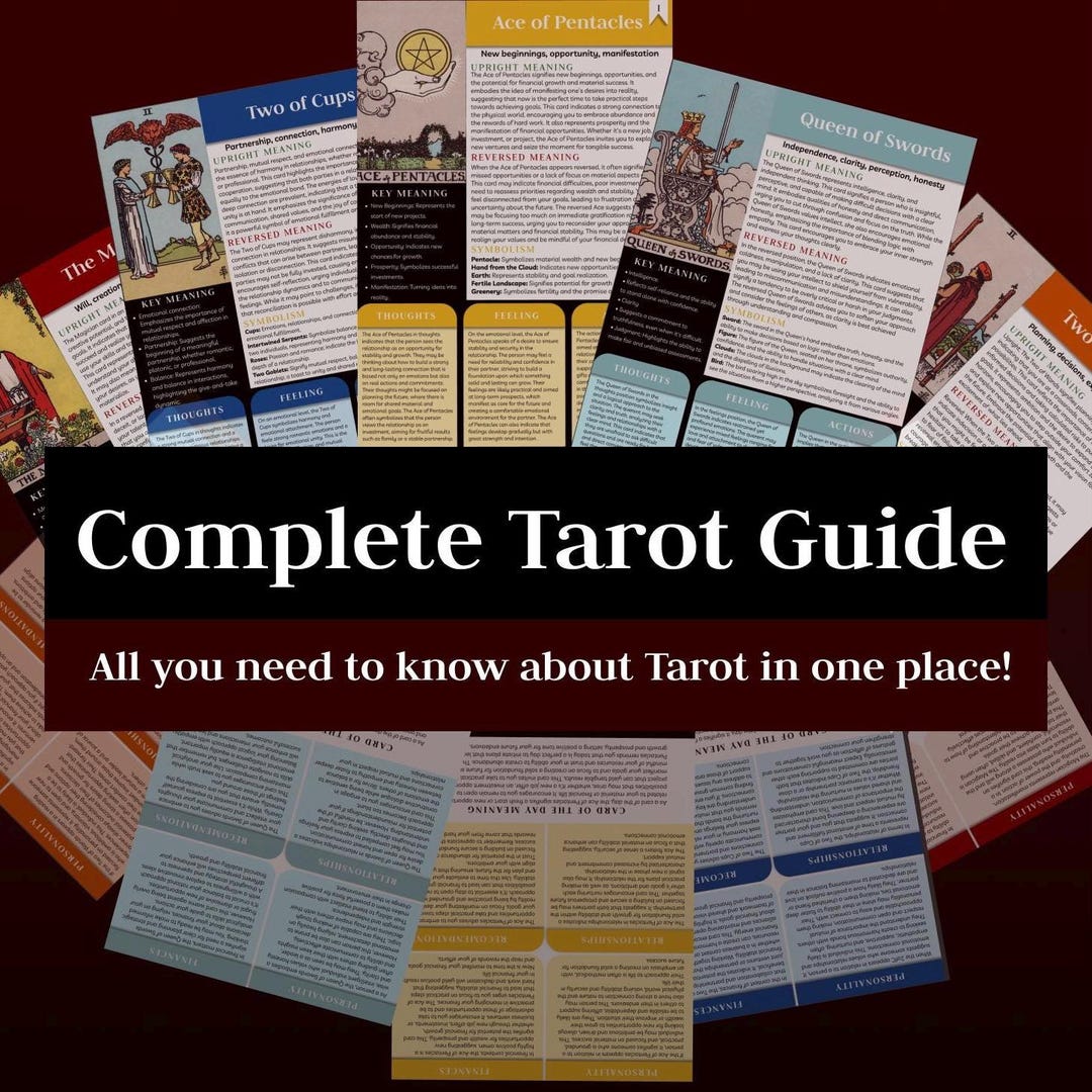 COMPLETE TAROT GUIDE | Major and Minor Arcana Card Meanings | Love ...