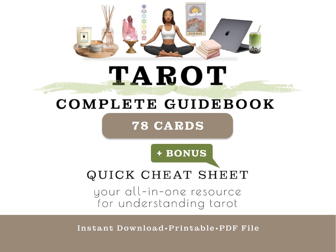 Tarot Guide + Quick Tarot Cheat Sheet | Digital Guidebook for Beginners ...