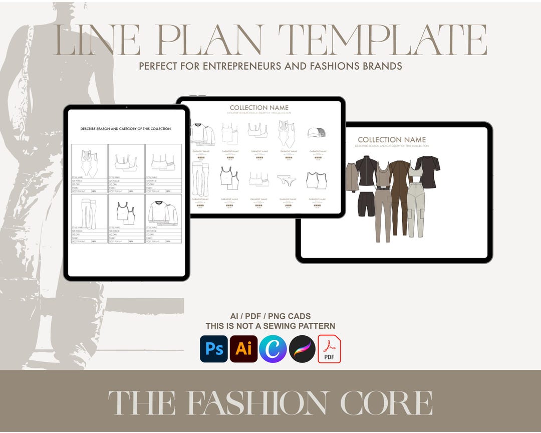 Fashion Line Sheet Template | Range Plan Fashion Design Editable File ...