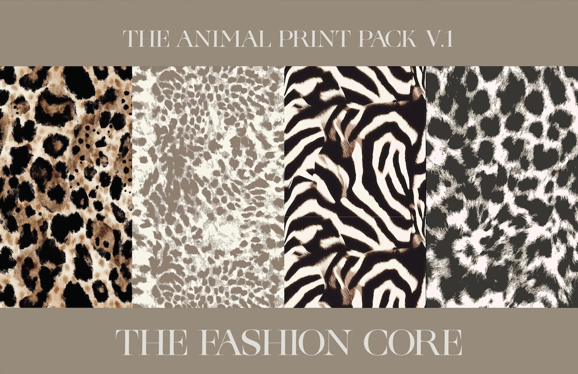 7+ Seamless Animal Print Patterns: Leopard, Snake, Cheetah, Zebra, & More – 300 DPI for Fashion ...