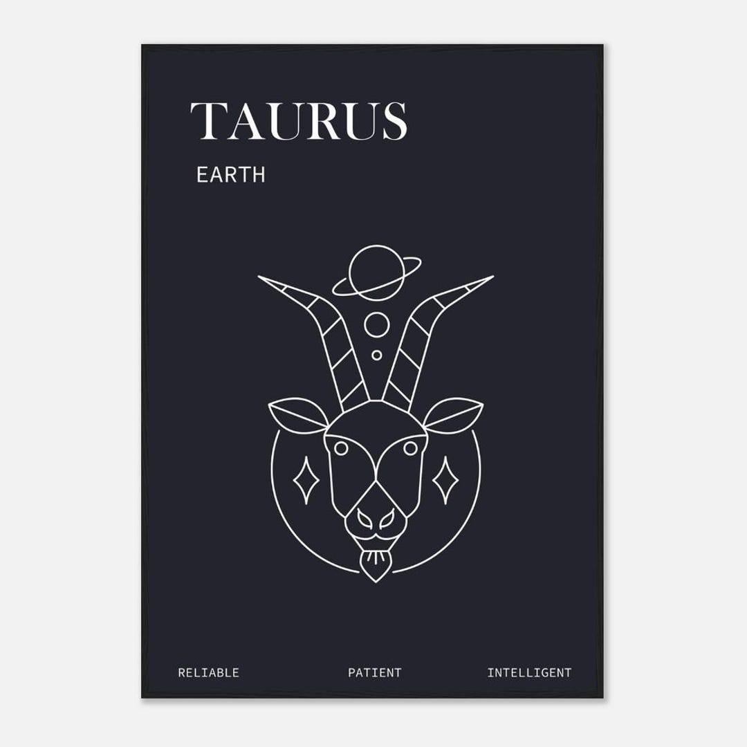 Taurus Wall Art, Earth Element Poster, Taurus Wall Art, Astrology Gifts ...
