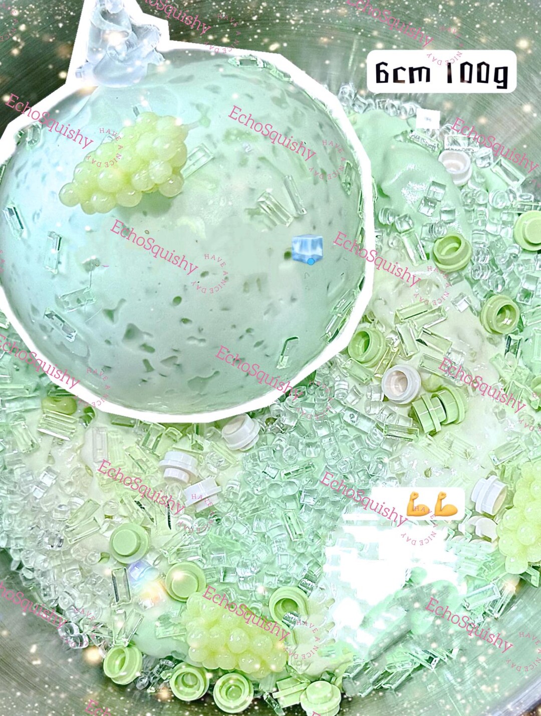 Melon Large Squishy Ball Stress Ball With Slime | Soft, Juicy Texture ...