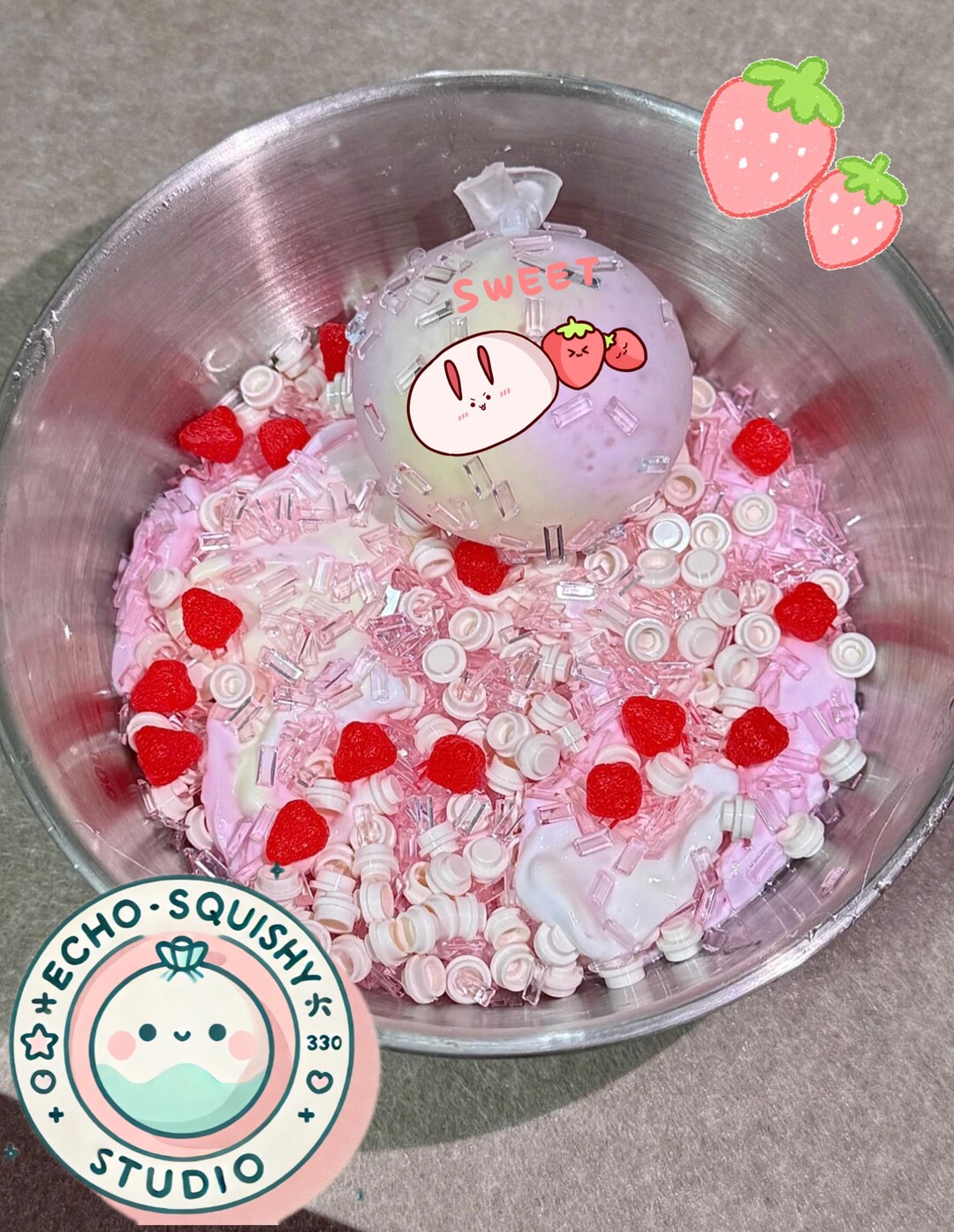 SQUISHY Ball small,cheesecake, Pink & Cute Squishy Crunchy Ball, Stress ...