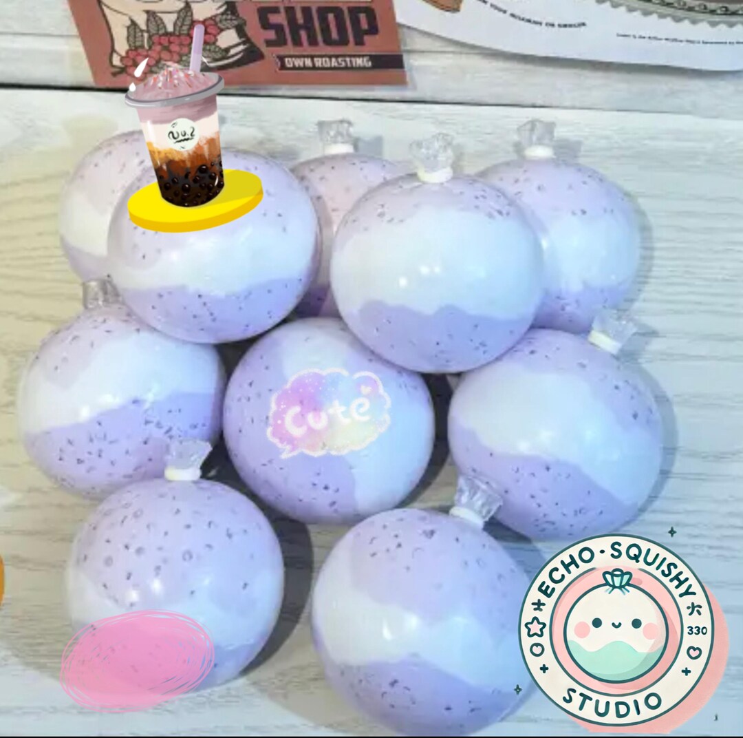 Firm SQUISHY Ball extra Large 6cmtaro Milk Tea4 Kinds Stress Ball ...